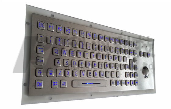 IK7 Illuminated Metallic Keyboard , Optical Trackball Keyboard