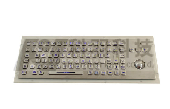 Rugged Medical Illuminated Metal Keyboard , Back Light Keyboard
