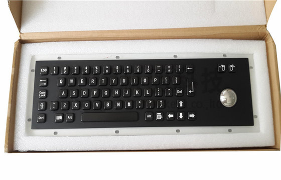 CE , FCC Black Metal Keyboards With Trackball Waterproof IP 65 For Banking