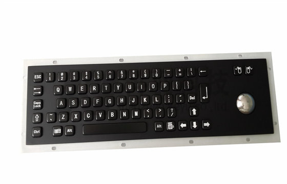 CE , FCC Black Metal Keyboards With Trackball Waterproof IP 65 For Banking