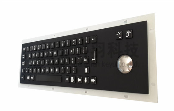 Black Stainless Steel Industrial Keyboard For Security Equipment , EMC EN55022(B)