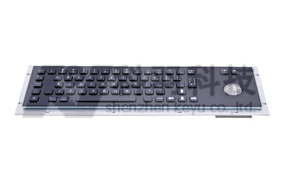 Black Stainless Steel Industrial Keyboard For Security Equipment , EMC EN55022(B)
