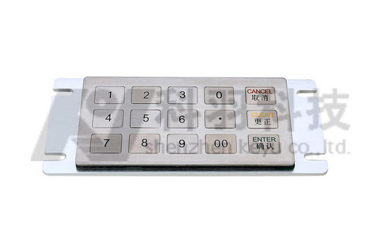 Mini Metal ATM Numeric Keypad With 15 Function Key EN55022