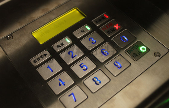 20 Key IP65 Metal Numeric Keypad Backlight With LCM Display
