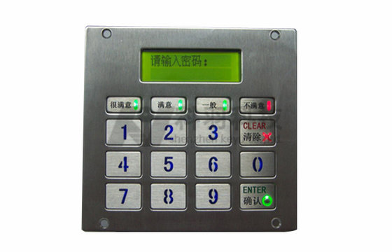 20 Key IP65 Metal Numeric Keypad Backlight With LCM Display