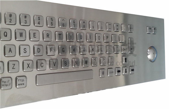 Wired Backlit Panel Mount Keyboard With Stainless Steel Front Plate , IP67 Type