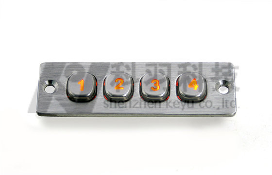 4 Key Metallic Mini Function Dome Keypad Numeric With Backlight