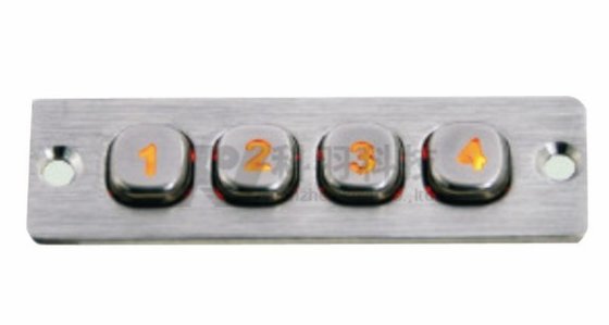 4 Key Metallic Mini Function Dome Keypad Numeric With Backlight