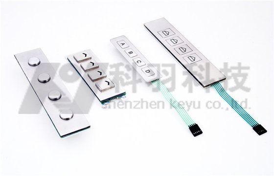 Mini 4 Key Function Keypad Metal Automatic Teller Machine Use