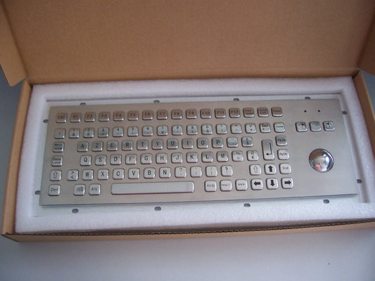 IP65 Waterproof Industrial Keyboard With Trackball , Full Function Keys