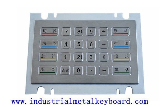 Wired USB Metal Numeric Keypad Vandal Resistant 24 Key For ATM