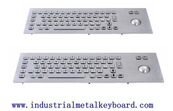 Rear Mounted Industrial Keyboard With Trackball For Public , 5V DC , 10mA