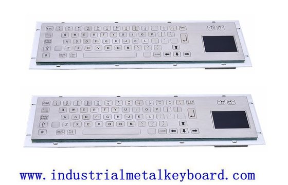 Industrial Waterproof Metallic Keyboard With Touchpad For Kiosk , NEMA4 , IK7
