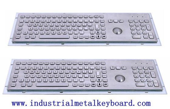 106 Key Stainless Steel Keyboard With Trackball , Full Function Keys And Numeric Keypad