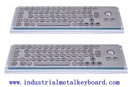 Stainless Steel Industrial Keyboard With Trackball For Kiosk , Banking