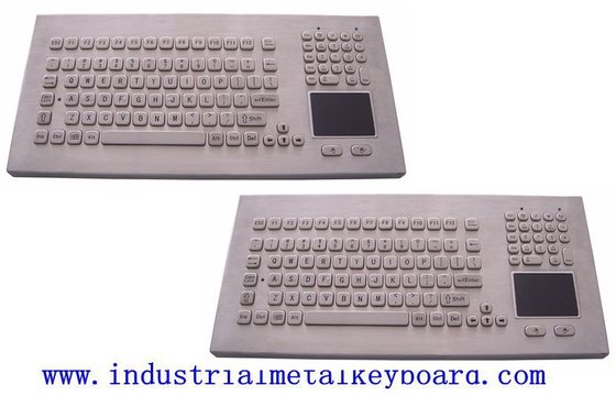 Panel Mount Industrial Keyboard With Trackball , Function Keys And Number Keypad