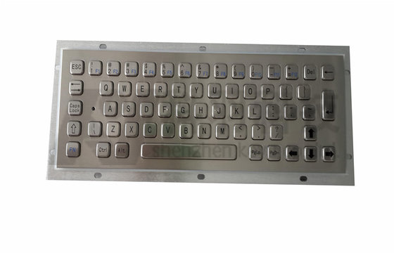 Stainless Steel Industrial Computer Keyboard NEMA4 , IK7 , Key Stroke Travel 2mm