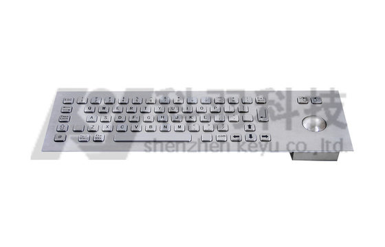 Waterproof Metal Panel Mount Keyboard With Trackball For Industrial Kiosk