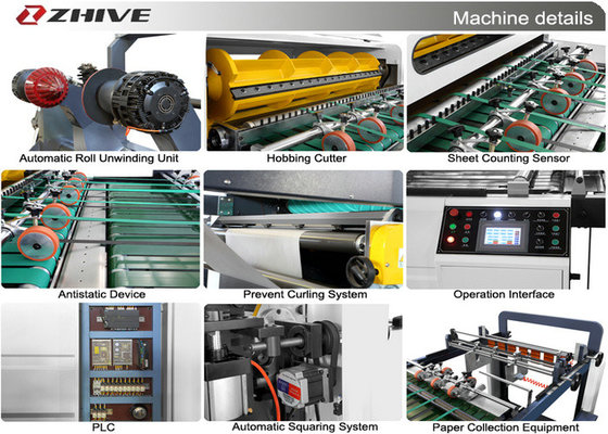 roll sheeting cardboard cutting machine Prevent curling system