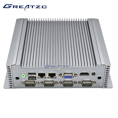 Dual Core 1.8GHz Fanless Industrial Mini PC Computer With Onboard CPU 2 LAN Ports