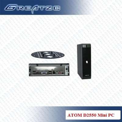 Atom D2550 Dual Core LVDS VGA DC IN Mini PC Computer With HDMI Intel GMA 3650 Graphic Card 4 USB
