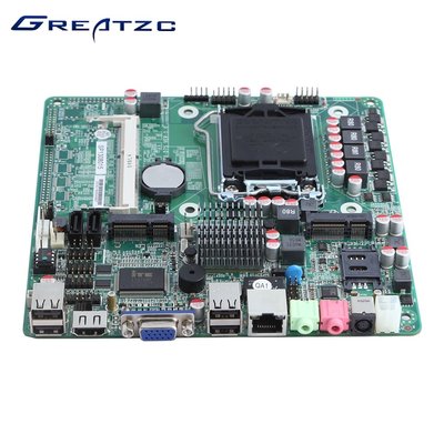 Dual Display MINI ITX Motherboard With WIFI LGA1155 I3 / I5 / I7 Processor 8 GB RAM 9 USB