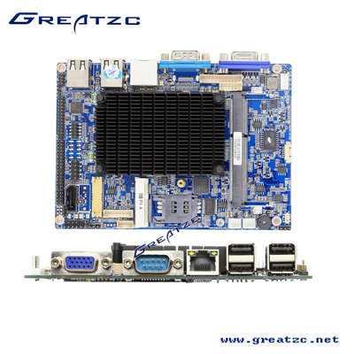 6 COM Industrial Fanless PC Motherboard Dual Core Atom N2600 CPU TDP 3.5W DC12V