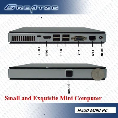 HD Ultra Small Mini PC Computer With INTEL ATOM D525 Dual Core CPU