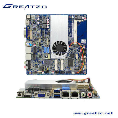 Mini ITX Dual LAN Motherboard I5 5200u DC 12V With VGA HDMI LVDS Display