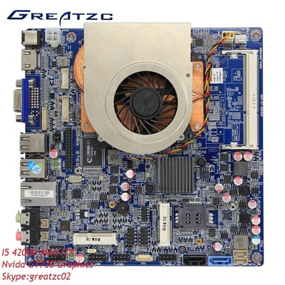 NVIDIA GT730 MINI ITX Motherboard , I5 4200U CPU DC 12V Mini Industrial Motherboard