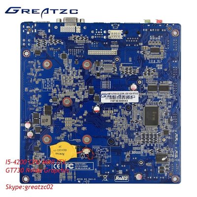 NVIDIA GT730 MINI ITX Motherboard , I5 4200U CPU DC 12V Mini Industrial Motherboard