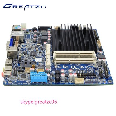 Quad Core Mini ITX Motherboard Onboard J1900 CPU Double 8Bit LVDS Display 2 DDR3