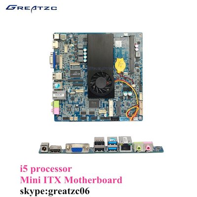 6 USB 2 SATA 8G RAM Dual Display MINI ITX Intel Ivy Bridge Motherboard I5 - 3337U CPU