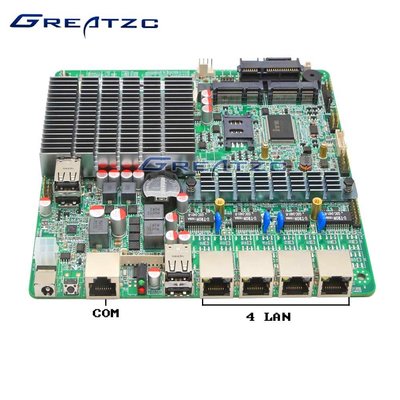 Industrial Quad LAN Motherboard , 4 Network Card HD Thin Mini ITX Motherboard