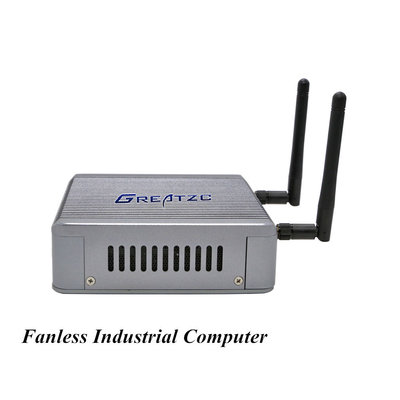 VGA And  2*RJ45 LAN Fanless Industrial Computer  With Intel J1900 Onboard CPU
