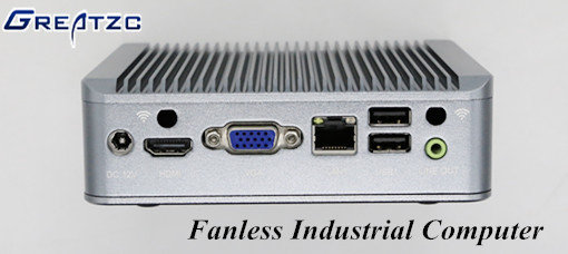 HDMI RJ45LAN 4 USB Quad - Core CPU Fanless Industrial Personal Computer