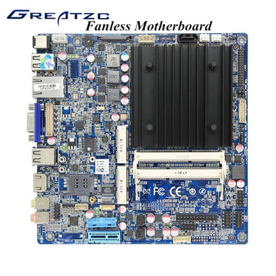 Celeron J1900 Fanless Quad Core Motherboard With 2 DDR3L VGA LVDS RJ-45