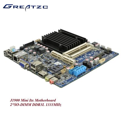 Quad - Core Fanless Intel Celeron j1900 Motherboard With 2 DDR3 & PCIE X 1