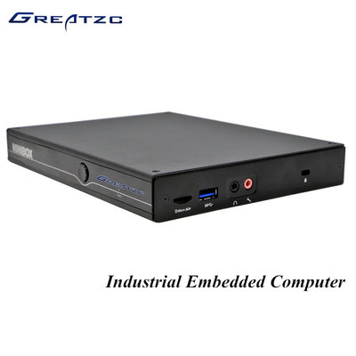 DP Intel I5 5200U HD 5500 GPU Industrial Fanless Embedded PC RS232 COM DC 19V