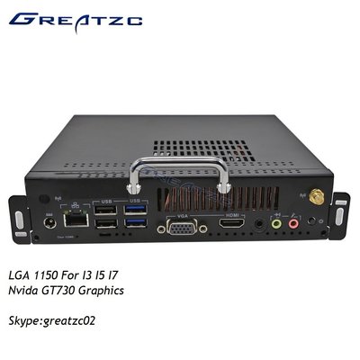 GT730 Mini Industrial Embedded Computer 1150 I3 I5 I7 CPU With OPS Port DC Power