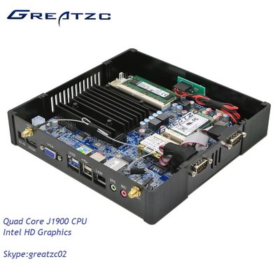 Fanless Industrial Embedded J1900 Quad Core Bay Trail-D Celeron J1900 CPU INTEL HD Graphics