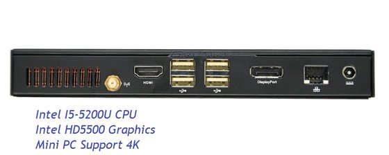 I5 Industrial Rugged Embedded Computer Intel HD 5500 Support 4K DP HDMI