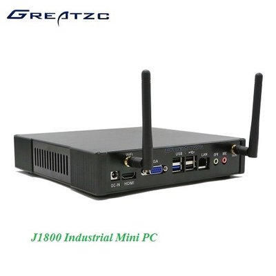 Dual Core Fanless IndustrialMini PC Onboard Celeron J1800 CPU With 2*RS232 & WIFI