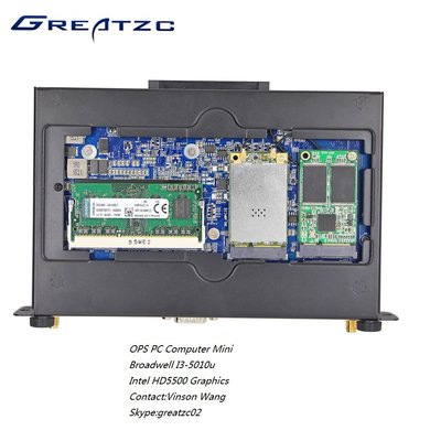 ZC - OPS5010 Broadwell I3 5010u Fanless Embedded Computer With JAE Port OPS Mini PC For 4K