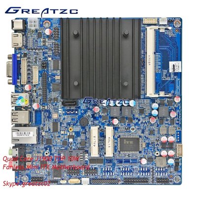 Fan Less Mini ITX Motherboard , Quad Core Mainboard With DC 12V Intel