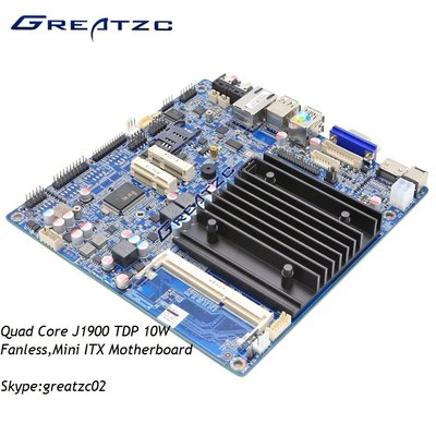 Fan Less Mini ITX Motherboard , Quad Core Mainboard With DC 12V Intel