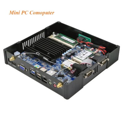 Fanless Fanless Industrial Computer J1900 Quad - Core , Mini ATX Computer Max 8 GB RAM