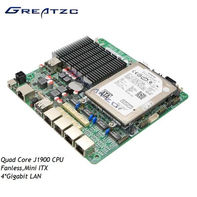 ZC-BT194L Quad Core CPU Fanless Motherboard Quad LAN , 4 Intel Network Card Controller