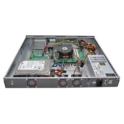 1U Rack Mounted Mini PC Computer LGA1150 CPU Firewall PC 6 LAN Intel Card