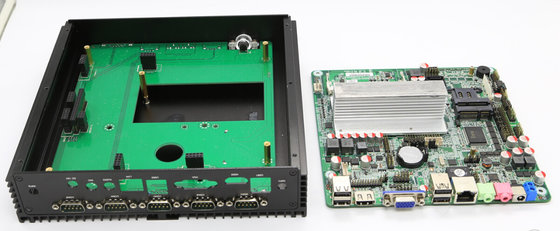 Dual Core 1037u Industrial Embedded Computer 6 COM Fanless Industry PC